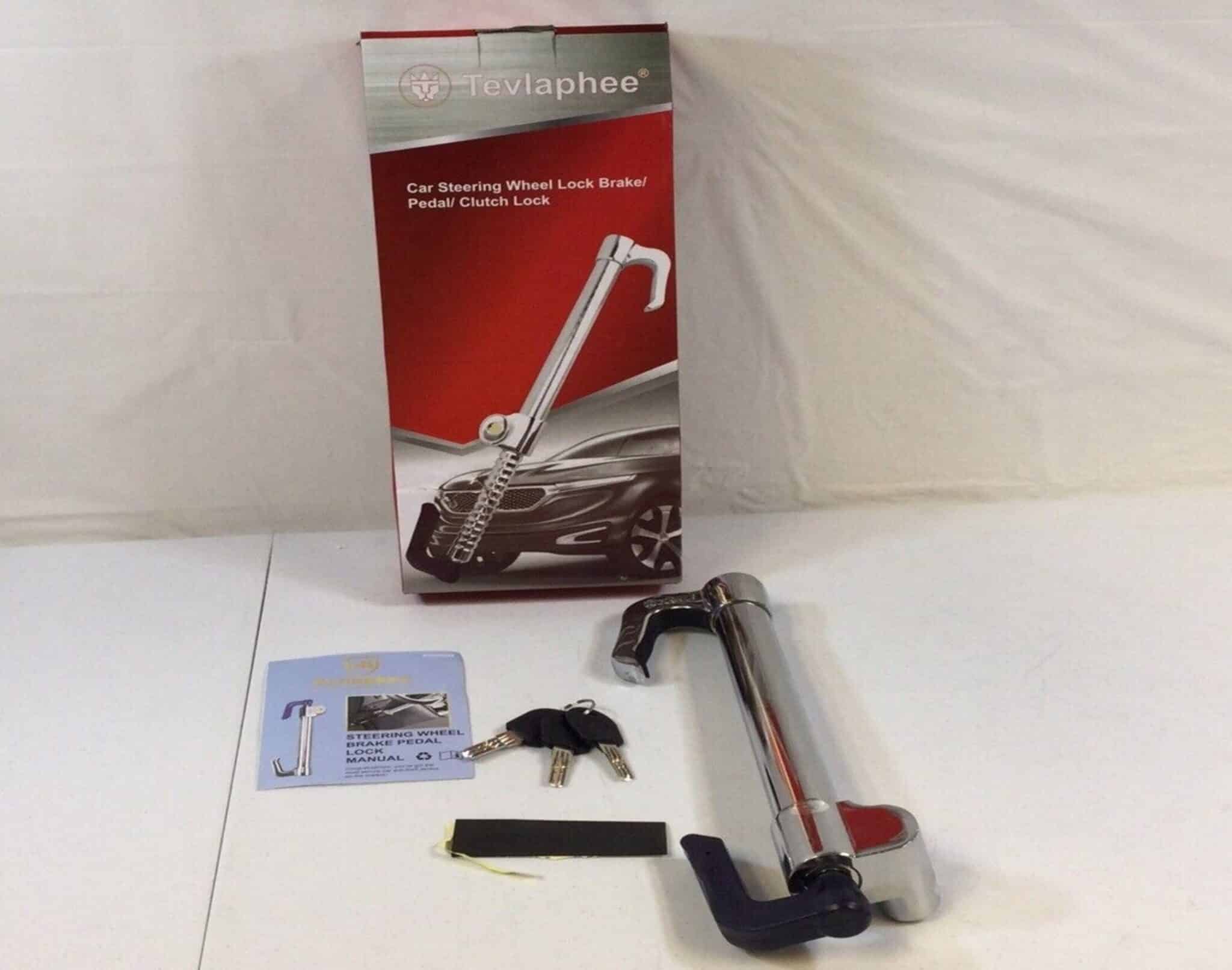 Review of The Tevlaphee Pedal to Steering Wheel Crook Lock - The Car Stuff