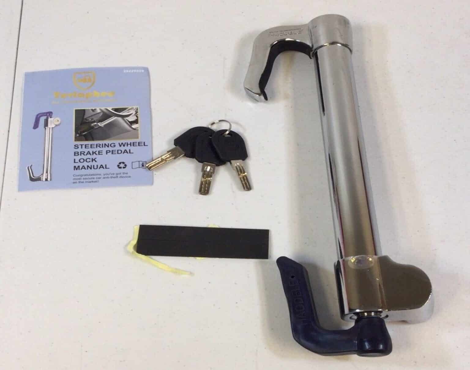 Review of The Tevlaphee Pedal to Steering Wheel Crook Lock - The Car Stuff